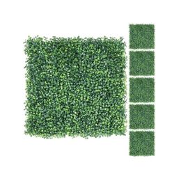 Yaheetech 12 Stück Pflanzenwand Künstliche Hecke Efeu Sichtschutz 50 x 50 cm UV-Schutz Kunstpflanzen Heckenpflanze Windschutz Dekoration für Wand Balkon