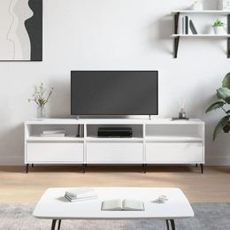 Moderne TV-Möbel, TV-Lowboard TV-Schrank für das Wohnzimmer Weiß 150x30x44,5 cm Holzwerkstoff -FV64148 - Weiß