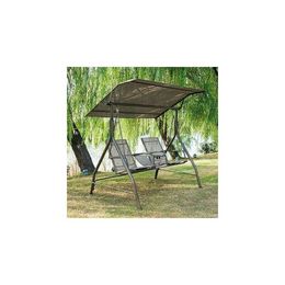 2 Seater Hollywood Swing with Reclining Function with Sun Canopy for Outdoor, Garden Swing, Swing Bench with Rain Cover - Bigtree