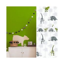 A.S. Création Kinderzimmer Tapete 3D Dinosaurier Wandbilder Steinzeit Schlafzimmer Wandschutz