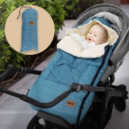 Universal Babyfußsack , 94x48x10 cm, Jeans Blau, aus Polyester, wetterfest, Fußsack Reißverschluss Kopfteil Antirutschnoppen, Kinderwagen oder Buggy,