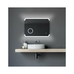 Talos - Harmony Badspiegel 80 x 60 cm - Badezimmerspiegel mit led Beleuchtung in neutralwei� � mit Kosmetikspiegel