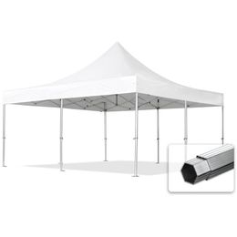 5x5 m Faltpavillon, professional Alu 50mm, feuersicher, weiß - weiß