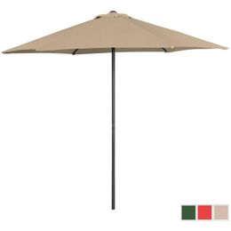 Uniprodo Sonnenschirm groß Sonnenschirm Terrasse Gartenschirm taupe sechseckig ø 270 cm