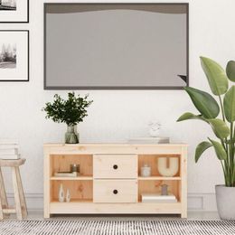 TV-Möbel,TV-Schrank TV-Lowboard für Wohnzimmer TV-Hängeschrank 103x36,5x52 cm Massivholz Kiefer MAISONCHIC 51465