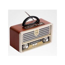 Meditrade GmbH Tragbarer musik wecker radio retro design usa vintage style usb fm/am Q-YX2022