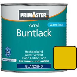 Primaster Acryl Buntlack 375ml Signalgelb Glänzend Wetterbeständig Holz&Metall