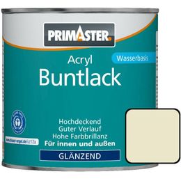 Acryl Buntlack 750ml Perlweiß Glänzend Wetterbeständig Holz & Metall - Primaster