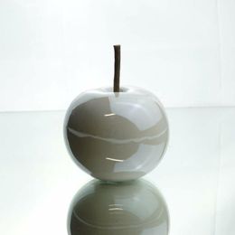 Creativ home Apfel Cremeweiß Handarbeit ø 8 cm - Keramik