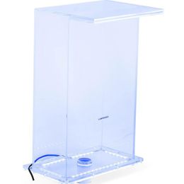 Uniprodo - Schwalldusche Wasserspiel Wasserfall 51 cm hoch mit led Blau