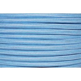 KOKA - Textil Stromkabel 3x0,75mm² hellblau