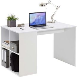 Computertisch,Schreibtisch,Bürotisch mit Regal 117×73×75 cm Weiß VMEC484245 MAISONCHIC