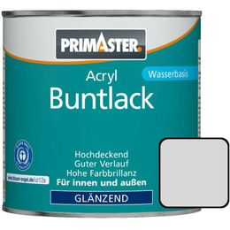 Acryl Buntlack 750ml Lichtgrau Glänzend Wetterbeständig Holz & Metall - Primaster