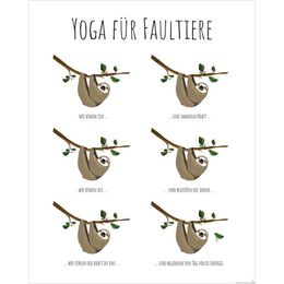 Close Up Yoga für Faultiere Poster Design Frau Febra & Herr Hutsauger