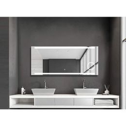 Talos - King Badspiegel mit Beleuchtung – led Badezimmerspiegel 140x60 cm – Wandspiegel mit beleuchteten Kosmetikspiegel – Spiegel mit Lichtfarbe
