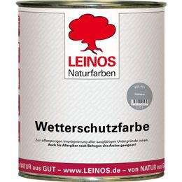 Leinos Wetterschutzfarbe 750 ml Stahlgrau Holzlasur für Holzfassaden Fenster Gartenhäuser wetterbeständige Deckfarbe für effektive Versiegelung und