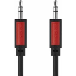 Klinkenkabel Stereo 3,5 mm Jack, 3m Audiokabel für iPhone, Smartphone, iPad, Tablet, MP3-Player, Stereoanlage, Kopfhörer, schwarz, SM5003 - EMOS