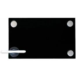 Melko - Glasmagnettafel, Whiteboard, Glasboard, Magnetwand, Pinnwand, 30 x 50 x 0,4 cm, Schwarz