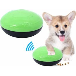 Pet Dog Vocal Toy Dog Treat Ball Futterspender Interaktives Spielzeug Anti-Biss-Leckball mit Sound für kleine mittelgroße Hunde und Katzen (Grün)