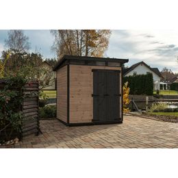Gartenhaus Strongbox l - Robustes Gerätehaus aus natürlicher Holz, 203x163 cm, Braun - Braun - Upyard