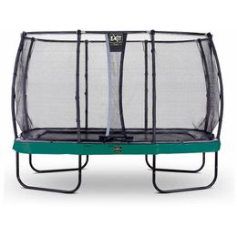 EXIT Elegant Premium Trampolin 244x427cm mit Deluxe Sicherheitsnetz - grün