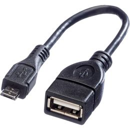 USB-Kabel usb 2.0 USB-Micro-B Stecker, usb-a Buchse 0.15 m Schwarz Geschirmt 11.99.8311 - Value