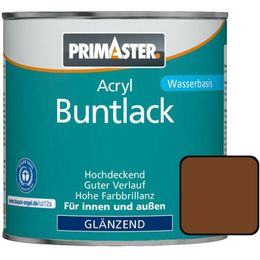 Acryl Buntlack 375ml Lehmbraun Glänzend Wetterbeständig Holz & Metall - Primaster