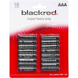 Blackred - Batterie Zink-Kohle R03, aaa, Micro, 1,5 v, 16 Stück