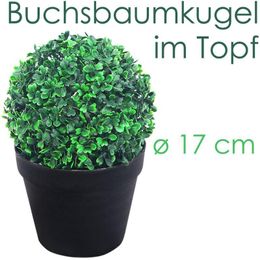 Buchsbaum Kugel Künstliche Pflanze Buxus Deko im Blumentopf Decovego