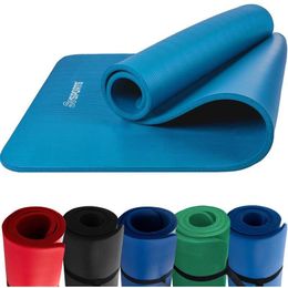 ScSPORTS® Yogamatte - 190 x 80 cm, 1,5 cm Stärke, Rutschfest, Faltbar, mit Tragegurt, Blau - Gymnastikmatte, Sportmatte, Fitnessmatte, Trainingsmatte