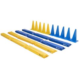 Dönges Pferdegasse gefülltes Set + 10er xxl Pylonen-Set 50 cm blau und gelb - Dönges