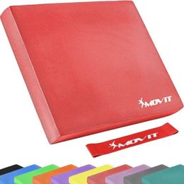 Movit® Balance Pad Sitzkissen rot mit Gymnastikband