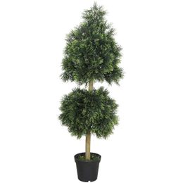 Decovego - Zypresse Konifere Kunstpflanze Kunstbaum Deko Baum Künstliche Pflanze im Topf Künstlich Kunstpflanzen Innendekoration 160 cm