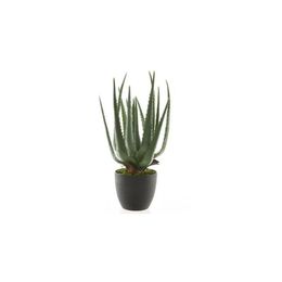 Iperbriko - Künstliche Aloe im Topf, 40 cm, grün – dekorative Accessoires für den Innen- und Außenbereich