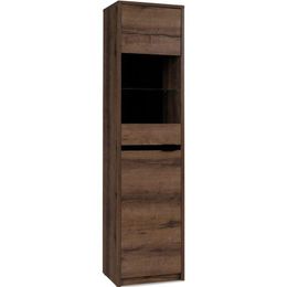 KONSIMO MERO Vitrinenschrank, Dunkelbraun