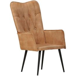 MAISONCHIC Relax-Sessel,Essstühle,Ohrensessel Braun Canvas -54254 - Braun