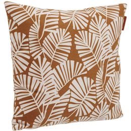 Outdoor Deko-Kissen Fylie Palm & Camel - 40 x 40 cm - Hespéride - Kamel