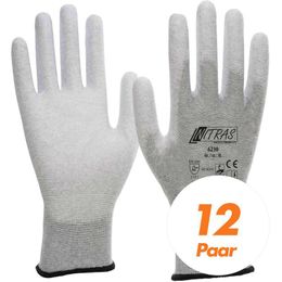 NITRAS - ESD-Handschuhe, Schutzhandschuhe 6230 antistatisch, Touchscreen-Handschuhe - vpe 12 Paar