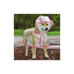 Minkurow - Regenmantel für Hunde, wasserdicht, winddicht, mit Kapuze, für kleine und mittelgroße Hunde, l