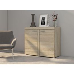 Furnix - Sideboard rivay Anrichte Kommode mit 2 Türen 97 cm klassisch Eiche Sonoma