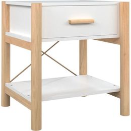 Maison Exclusive - Nachttisch Weiß 42x38x45 cm Holzwerkstoff - Weiß