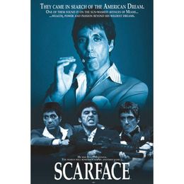 Pyramid Scarface Poster Blue Montage