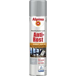 Alpina - Sprühmetallschutz-Lack Anti Rost 400 ml grau glänzend Sprühlack Lack