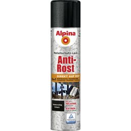 Alpina - Sprühmetallschutz-Lack Hammerschlag 400 ml schwarz Sprühlack Schutzlack