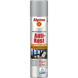 Alpina - Sprühmetallschutz-Lack Anti Rost 400 ml hellgrau matt Sprühlack Lack