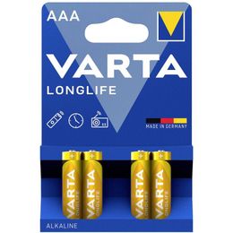Longlife aaa Bli 4 Micro (AAA)-Batterie Alkali-Mangan 1200 mAh 1.5 v 4 St. - Varta