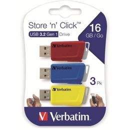 Verbatim - USB-Stick Click, 16 gb, 3er Pack