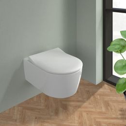 Villeroy & Boch Villeroy & Boch Slim Softclosing Abnehmbarer WC-Sitz mit Fallbremse für Arceau-Schüssel, Duroplast (8M30S101)