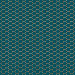 Boutique - Contour - Vliestapete - hexagon lattice teal - 10m x 52cm - teal