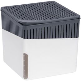 Wenko - Raumentfeuchter Cube Weiß 500 g 2er Set, Luftentfeuchter, Weiß, Kunststoff (abs) weiß, Calciumchlorid weiß, Kunststoff (abs) anthrazit - weiß